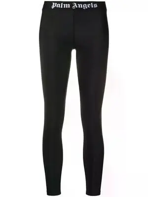 Palm Angels Logo-waistband Cropped Legging