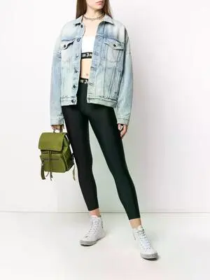 Palm Angels Logo-waistband Cropped Legging