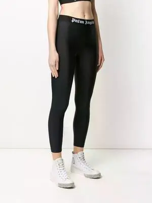 Palm Angels Logo-waistband Cropped Legging