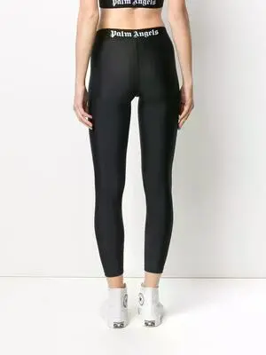 Palm Angels Logo-waistband Cropped Legging