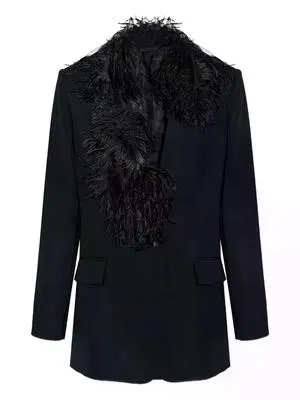 Attico Feather Trim Blazer