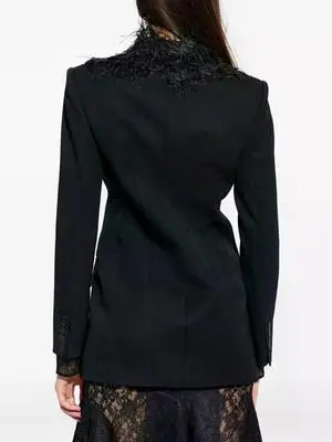 Attico Feather Trim Blazer