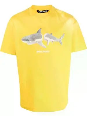 Palm Angels Shark-print Cotton T-shirt
