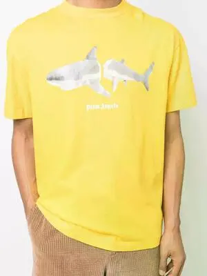 Palm Angels Shark-print Cotton T-shirt
