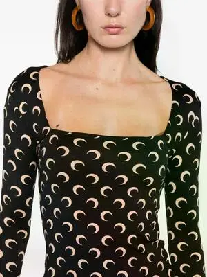MARINE SERRE Moon Print Long Sleeve Top