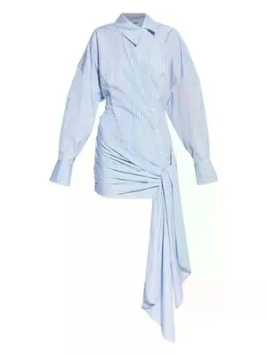 Attico Asymmetric Knot Mini Dress