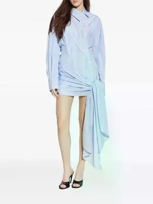 Attico Asymmetric Knot Mini Dress