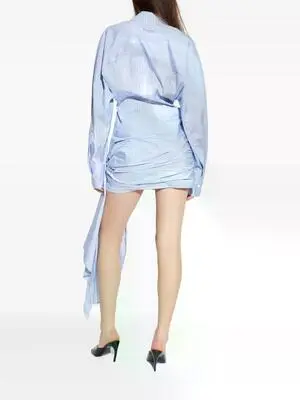 Attico Asymmetric Knot Mini Dress