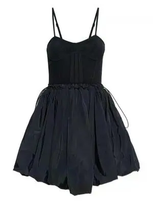 Attico Balloon-hem Mini Dress - Black