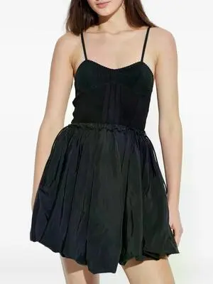 Attico Balloon-hem Mini Dress - Black