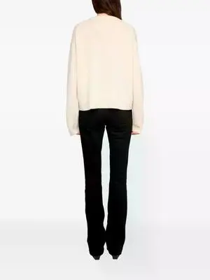 Zadig&Voltaire Markuz Cashmere Sweater With Embellished Heart Detail - Neutrals