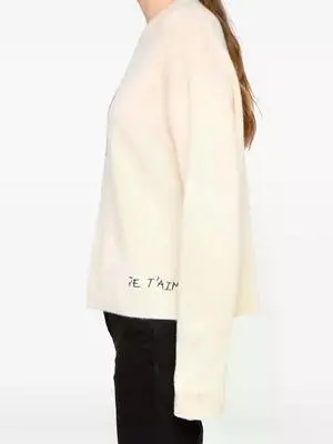 Zadig&Voltaire Markuz Cashmere Sweater With Embellished Heart Detail - Neutrals