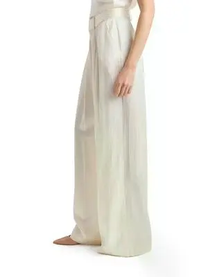 Cinq À Sept Georgia Satin Stripe Trousers