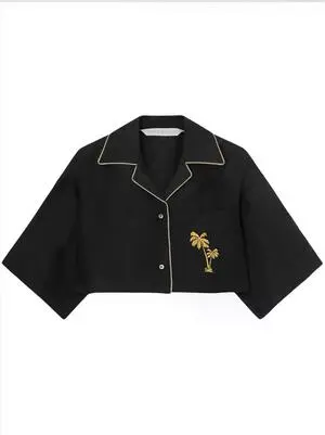 Palm Angels Cropped Shirts For Women