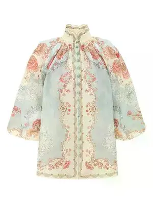Zimmermann Daylight Puff-sleeves Blouse
