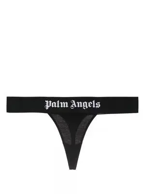 Palm Angels Logo-band Thong - Black