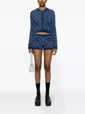 Palm Angels Monogram-jacquard Knitted Shorts