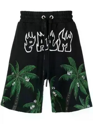 Palm Angels Palm-print Sweatshorts
