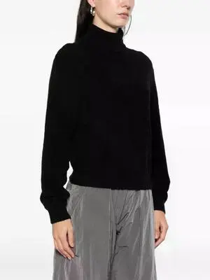 Iceberg Turtleneck Sweater With Ribbed Details - Black
