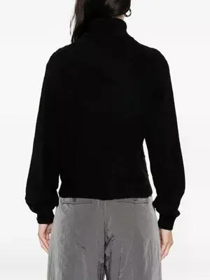 Iceberg Turtleneck Sweater With Ribbed Details - Black