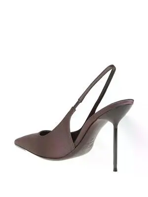 Paris Texas 105mm Pointed-toe Slingback Pumps - Brown
