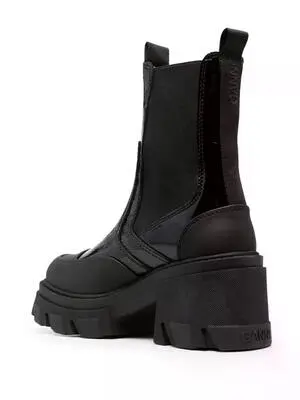 GANNI Logo-embossed Panelled Chelsea Boots