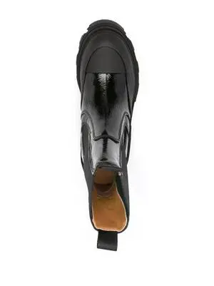 GANNI Logo-embossed Panelled Chelsea Boots