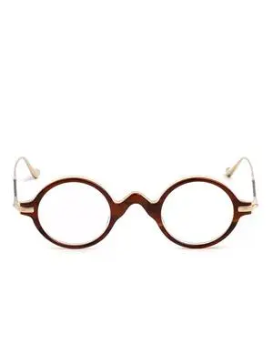 Matsuda The Life Saver Round-frame Glasses - Brown