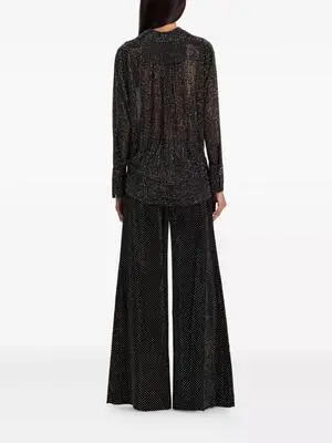Alice + Olivia Crystals-embellished Button-down Shirt