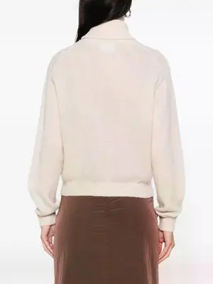 Iceberg Beige Ribbed Trim Turtleneck Sweater - Neutrals