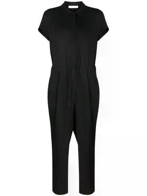 Fabiana Filippi Elasticated Short-sleeve Jumpsuit - Black