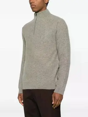 Vince Zip Mock-neck Sweater