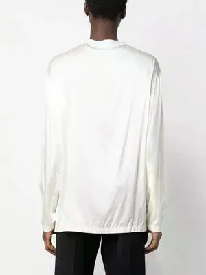 TOM FORD Button-placket Satin Shirt - Neutrals