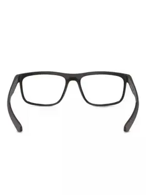 Emporio Armani Rectangle-frame Logo Glasses - Brown