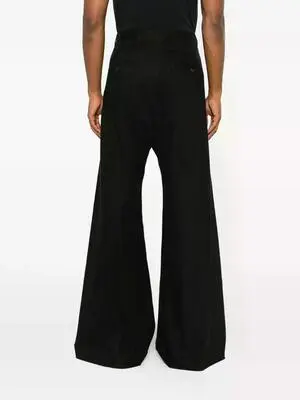 Rick Owens Zip Cotton Trousers - Black