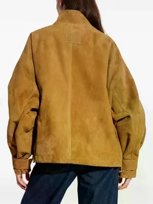 Attico Suede Jacket With Cuffed Sleeves