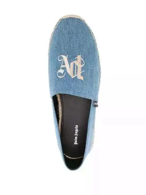 Palm Angels Logo-embroidered Denim Espadrilles