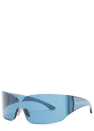 Balenciaga Mask Wrap-around Sunglasses - Blue Light