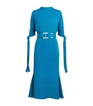 EDELINE LEE Jacquard Belted Midi Dress