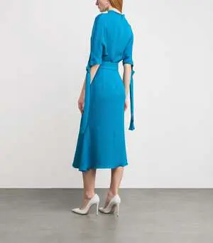 EDELINE LEE Jacquard Belted Midi Dress