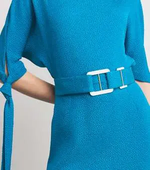 EDELINE LEE Jacquard Belted Midi Dress