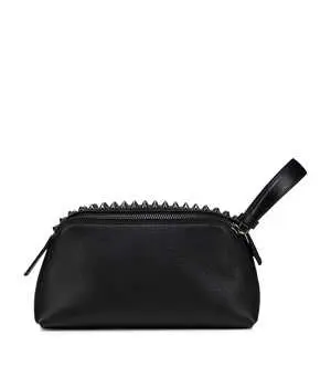 CHRISTIAN LOUBOUTIN Funky Leather Travel Pouch - Black