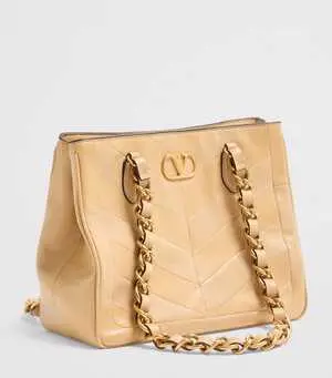 Valentino Garavani Small Laseine Tote Bag - Beige
