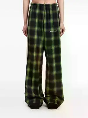 Palm Angels Logo-embroidered Plaid Track Pants