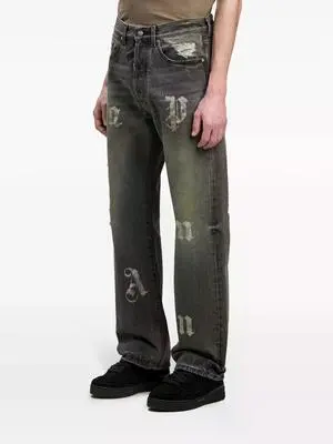 Palm Angels Logo-patch Loose Jeans