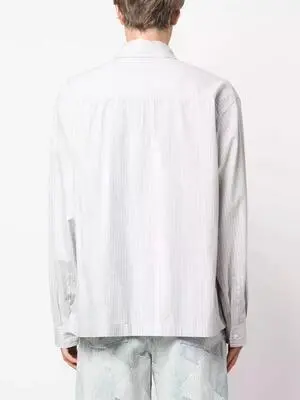 Palm Angels Monogram-embroidered Striped Shirt