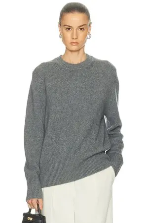 Renggli Oversized Crewneck Sweater - Pebble