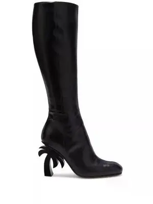 Palm Angels Palm-heel Leather Knee Boots