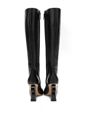 Palm Angels Palm-heel Leather Knee Boots