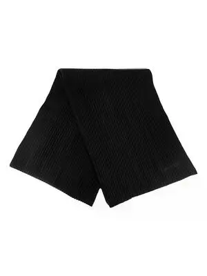 LANVIN Ribbed Logo Scarf